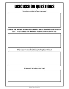 JESUS VISITS THE TEMPLE (JESUS’S CHILDHOOD - LUKE 2: 41-52) - TEEN ...