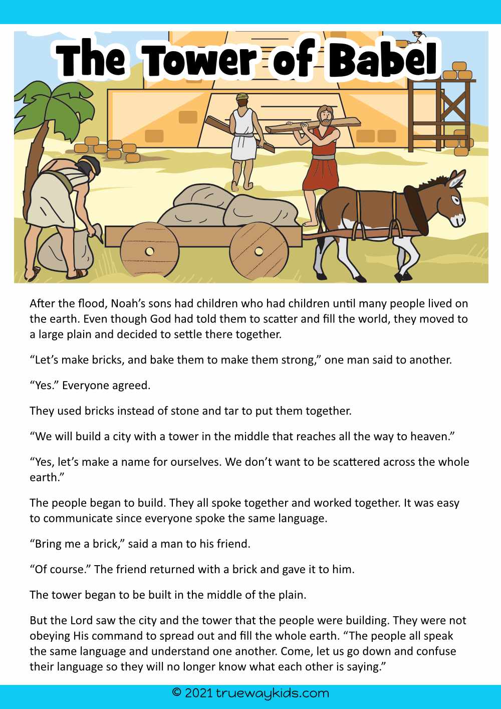 The Tower of Babel (Bible lesson for 5 - 10 year old) - Trueway Kids