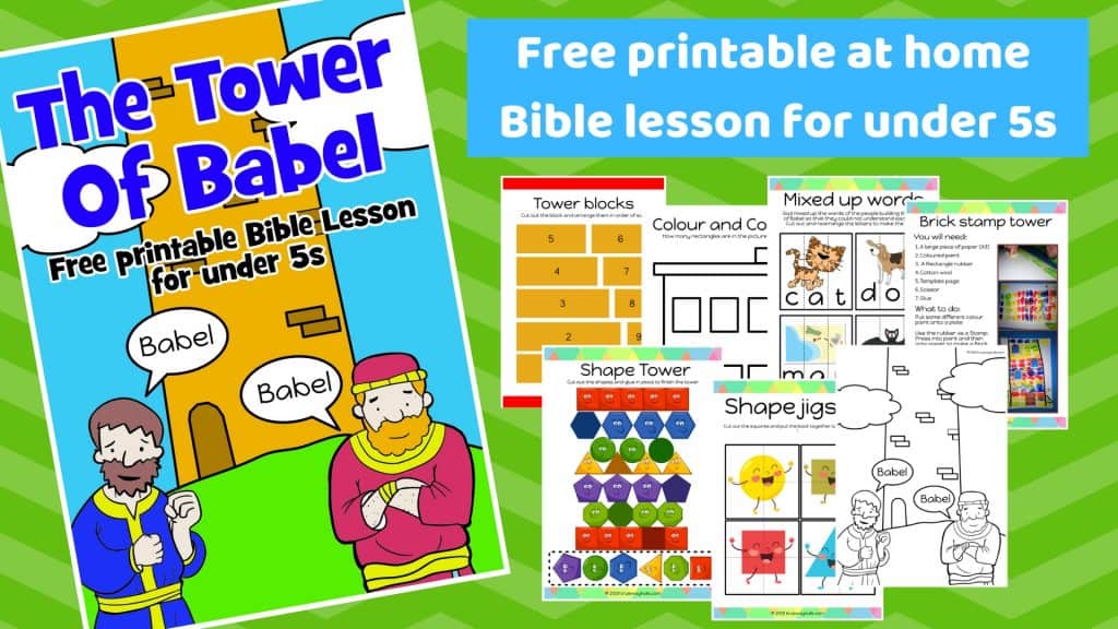 The Tower of Babel - Free printable Bible lesson for preschoolers ...