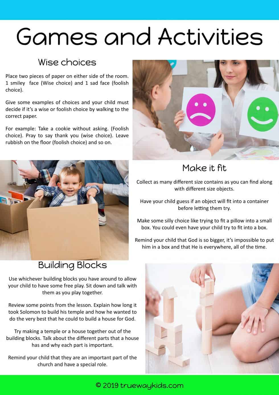 Solomon - FREE Bible lesson for kids - Trueway Kids