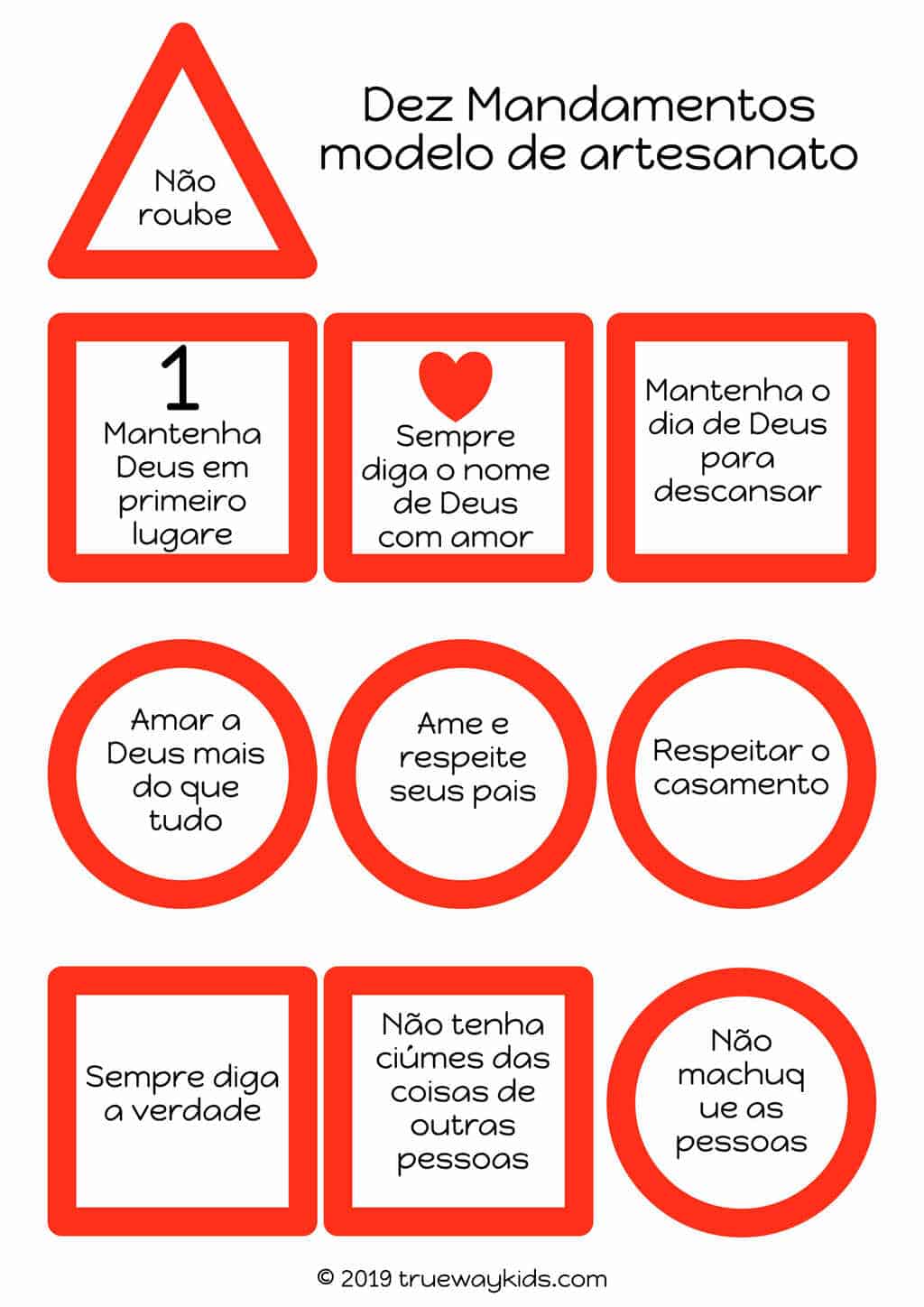 Os dez mandamentos - lição da bíblia para crianças - Trueway Kids