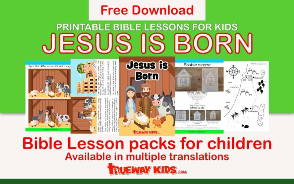 Jesus is born - Free printable Christmas Bible lesson - Trueway Kids