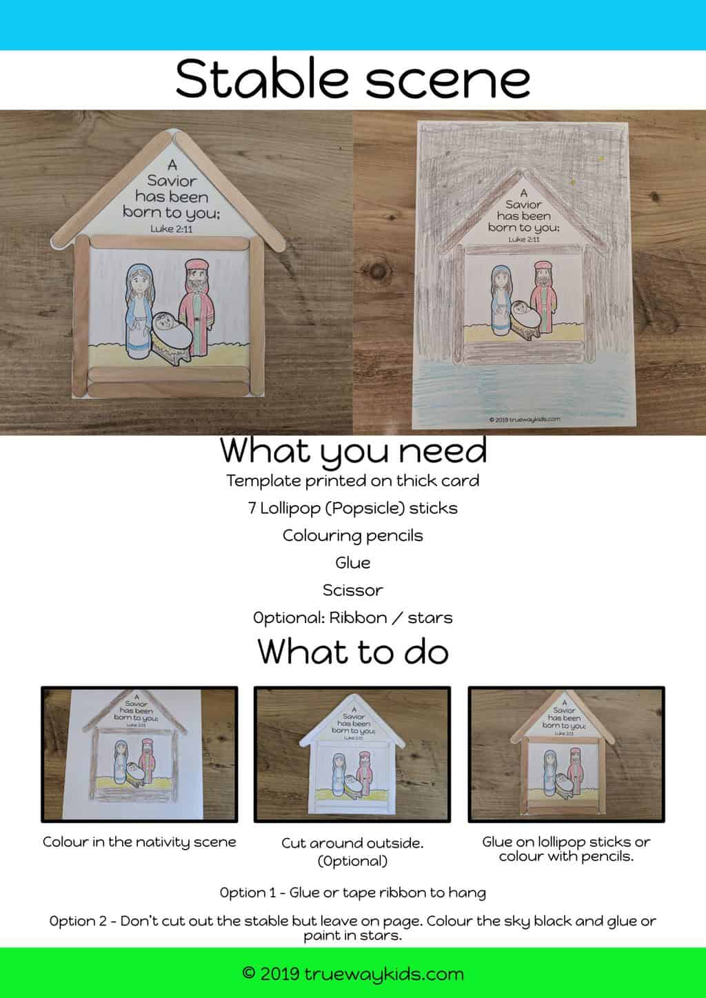 Jesus is born - Free printable Christmas Bible lesson - Trueway Kids
