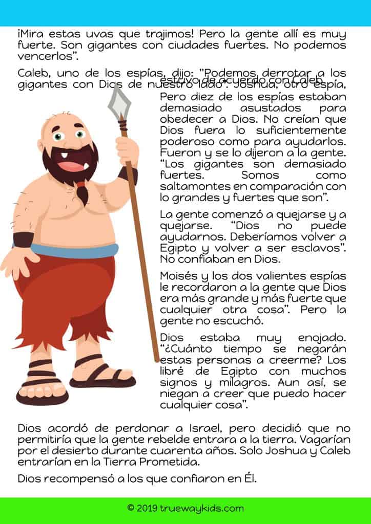 Los 12 espías - lección de la biblia para niños - Trueway Kids