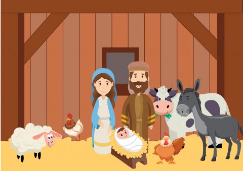 Sendero de Navidad 8 - el establo - Trueway Kids