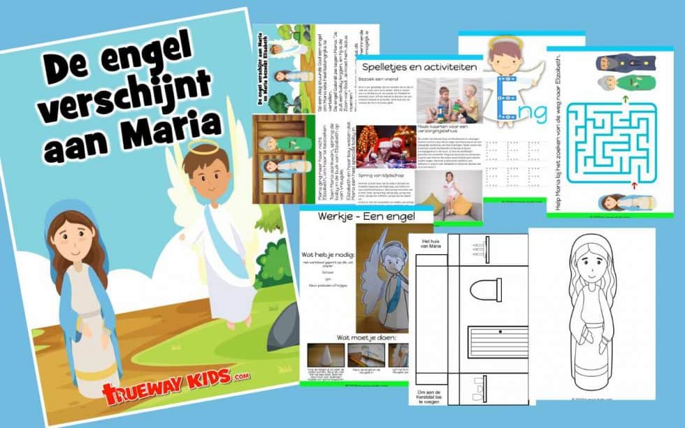 De engel verschijnt aan Maria en Maria bezoekt Elisabeth - Trueway Kids
