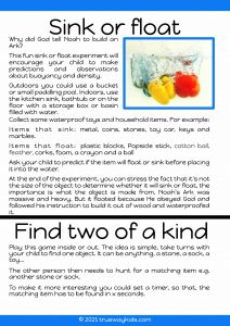 Noah's Ark - Free printable Bible lesson for Kids - Trueway Kids