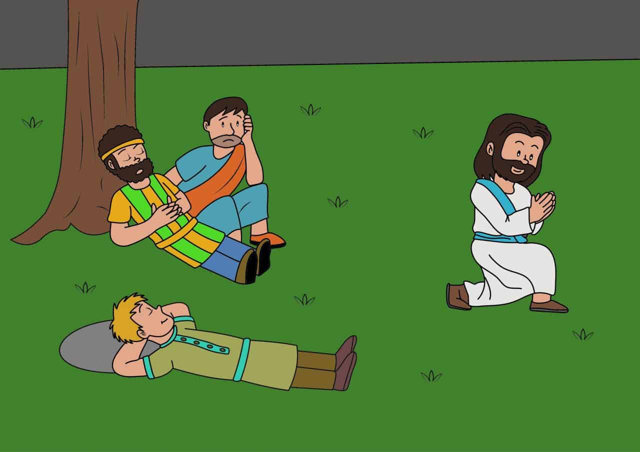 Easter Story Trail 04 - Jesus prays in the garden. - Trueway Kids