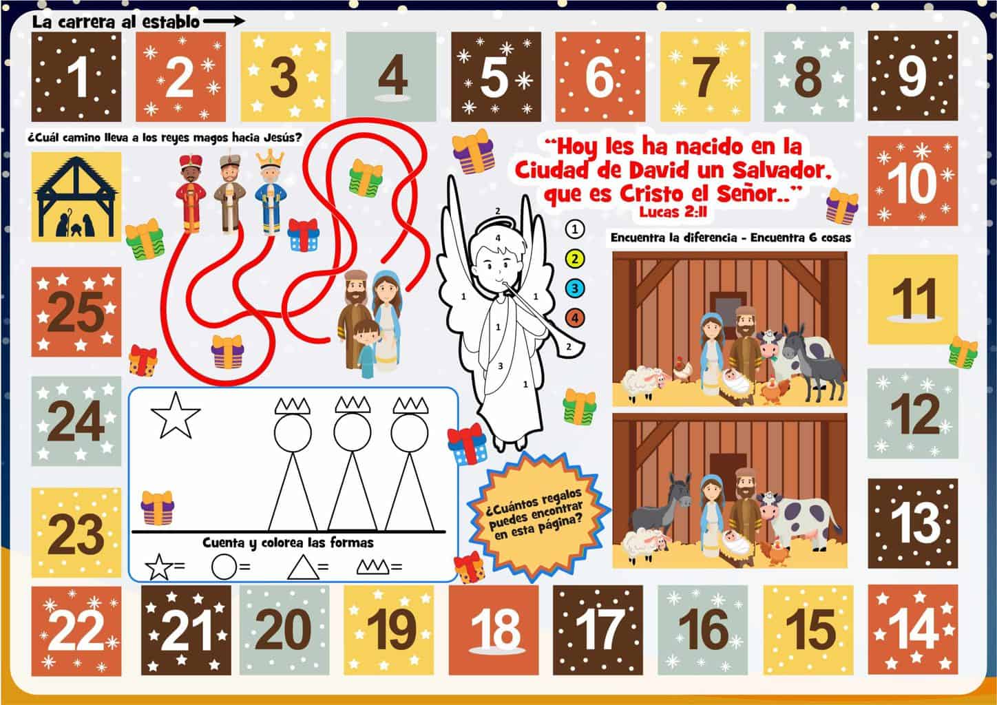 Folleto Actividades Navideñas para niños - Trueway Kids