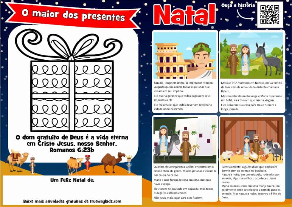 Folheto de Natal para crianças - Trueway Kids