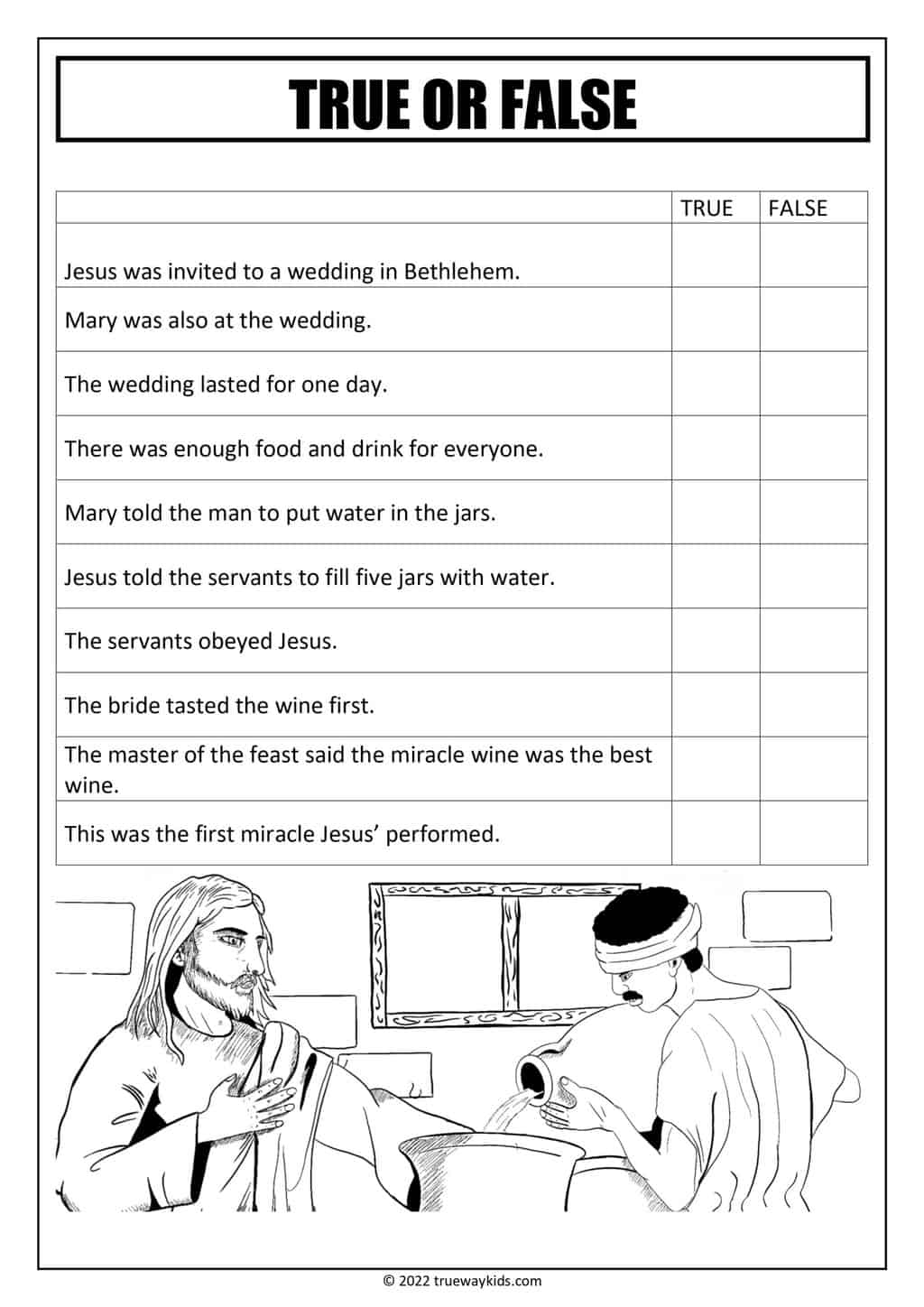 THE WEDDING AT CANA - JOHN 2:1-11 - TEEN BIBLE LESSON - Trueway Kids