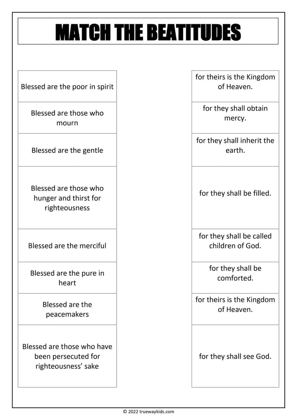 THE SERMON ON THE MOUNT - Teen Bible lesson - Trueway Kids