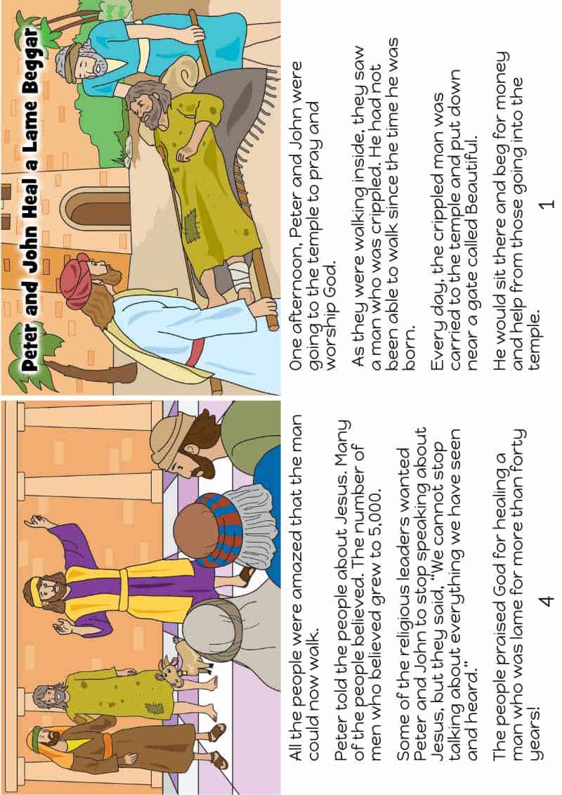 Peter and John Heal a Lame Beggar - Trueway Kids