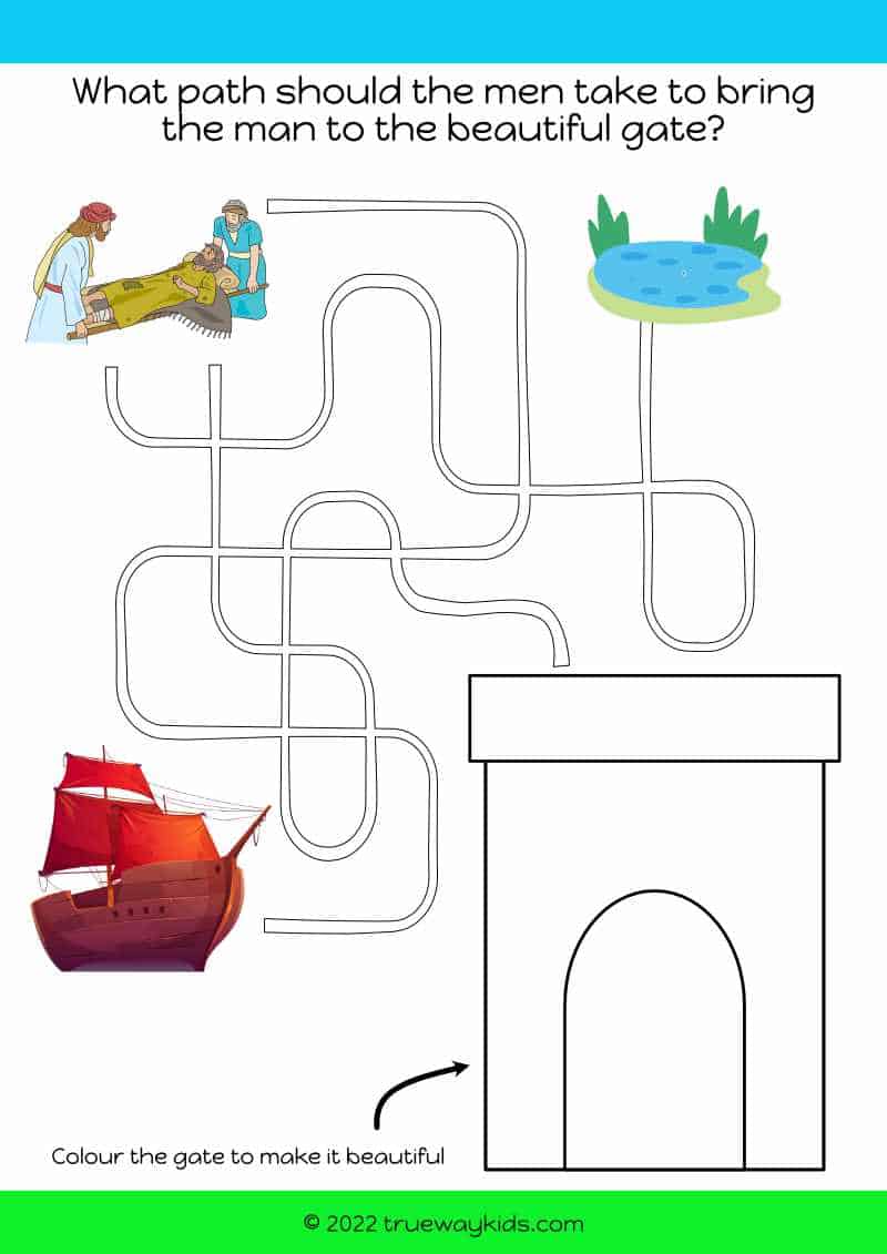 Peter and John Heal a Lame Beggar - Trueway Kids