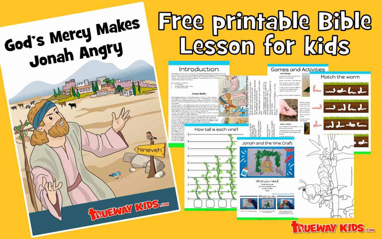 God s Mercy Makes Jonah Angry Bible Lesson For Kids Trueway Kids