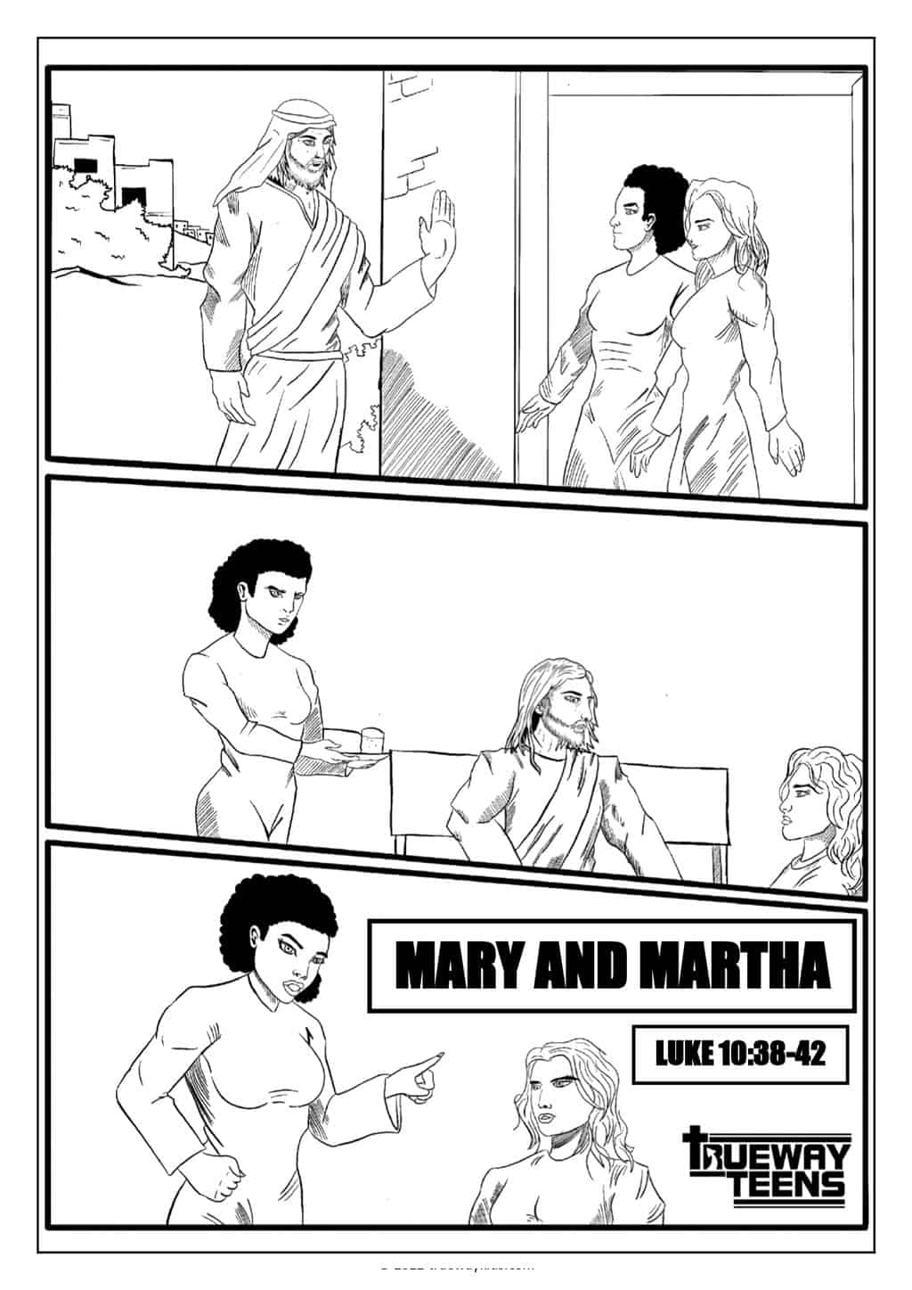 JESUS VISITS MARY AND MARTHA - LUKE 10:38-42 (Teen Bible lesson ...