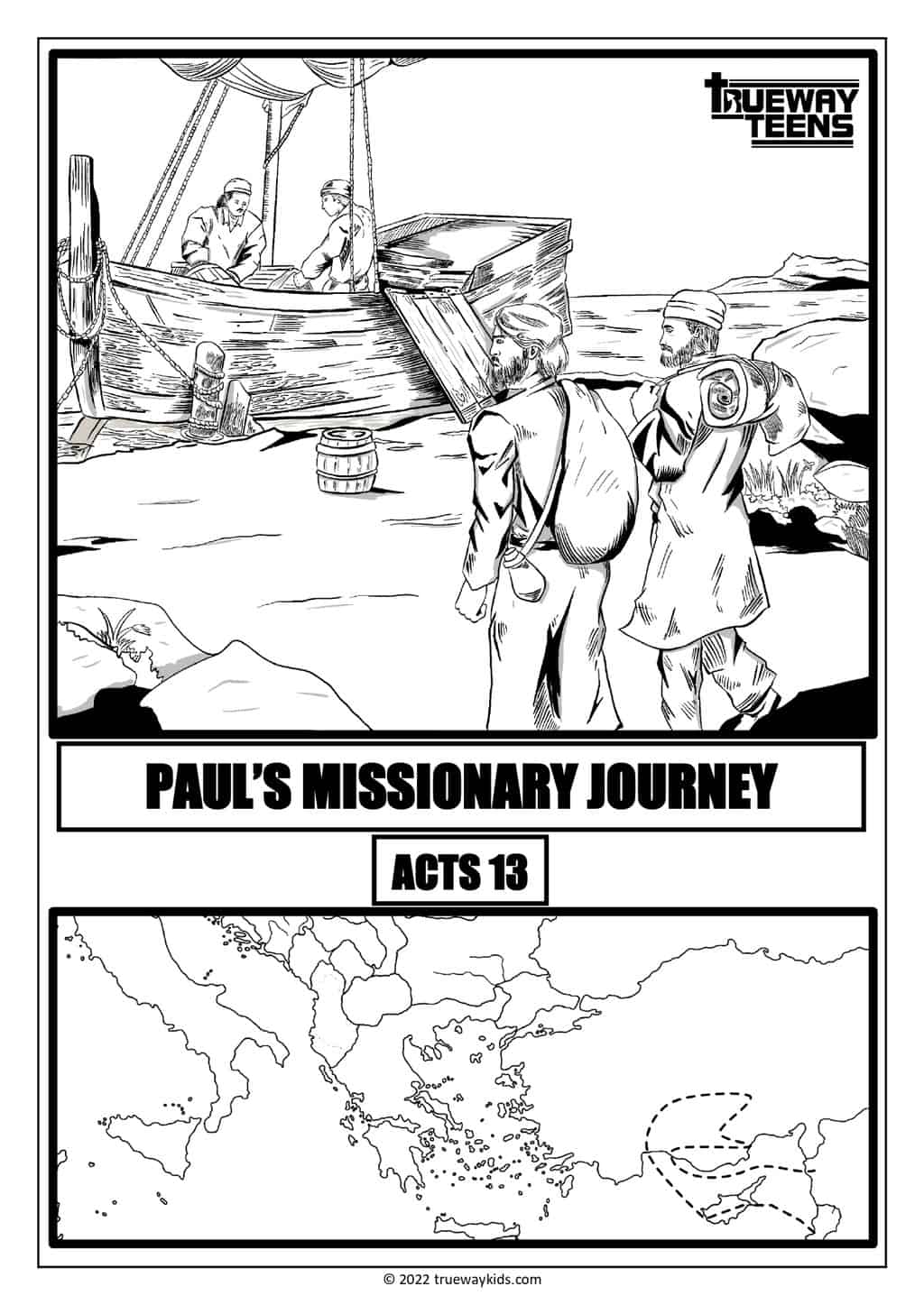 PAUL’S MISSIONARY JOURNEY - Acts 13-14 (Bible lesson for teens - Trueway Kids