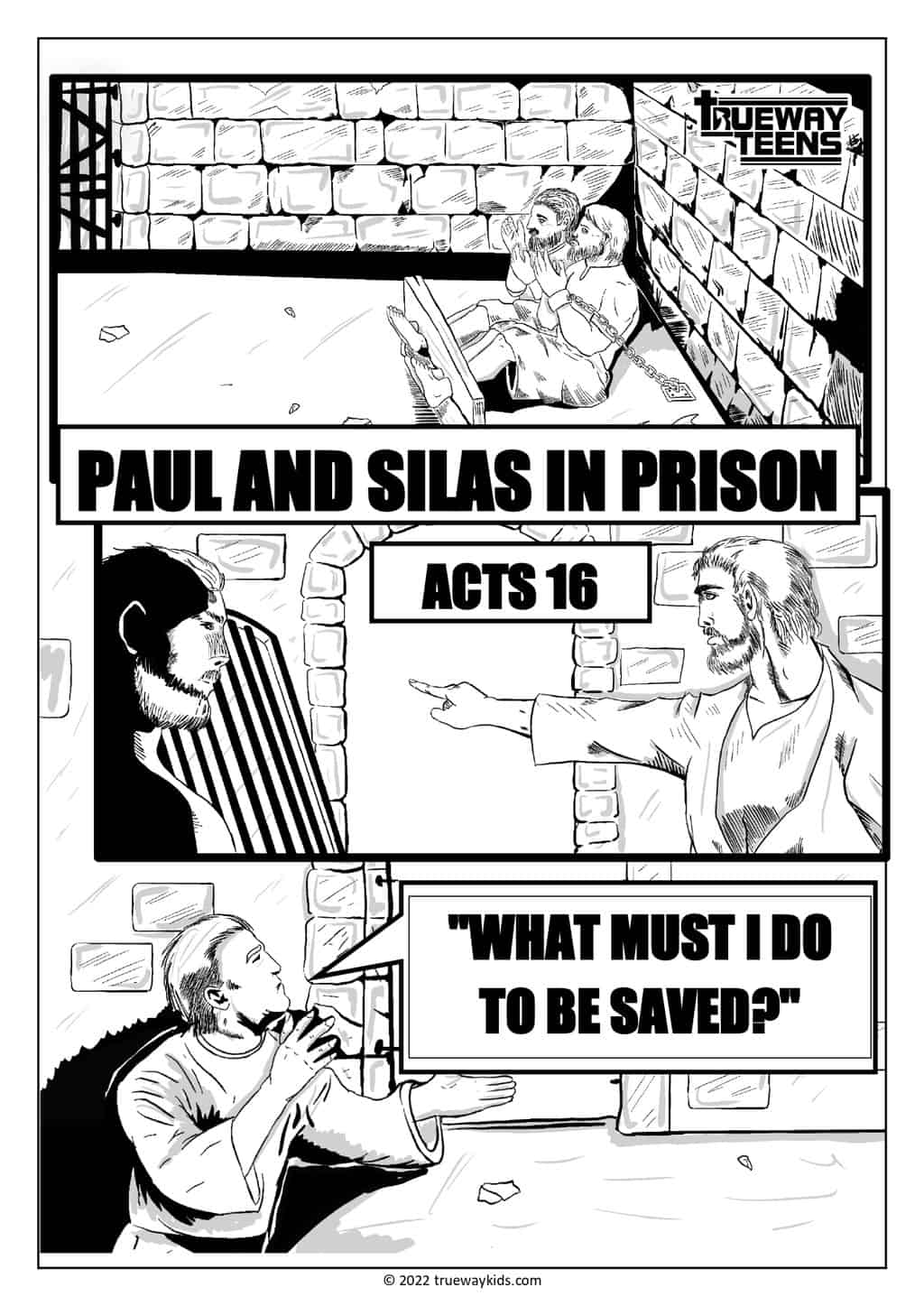 PAUL AND SILAS IN PRISON - ACTS 16 (Bible lesson for teens) - Trueway Kids