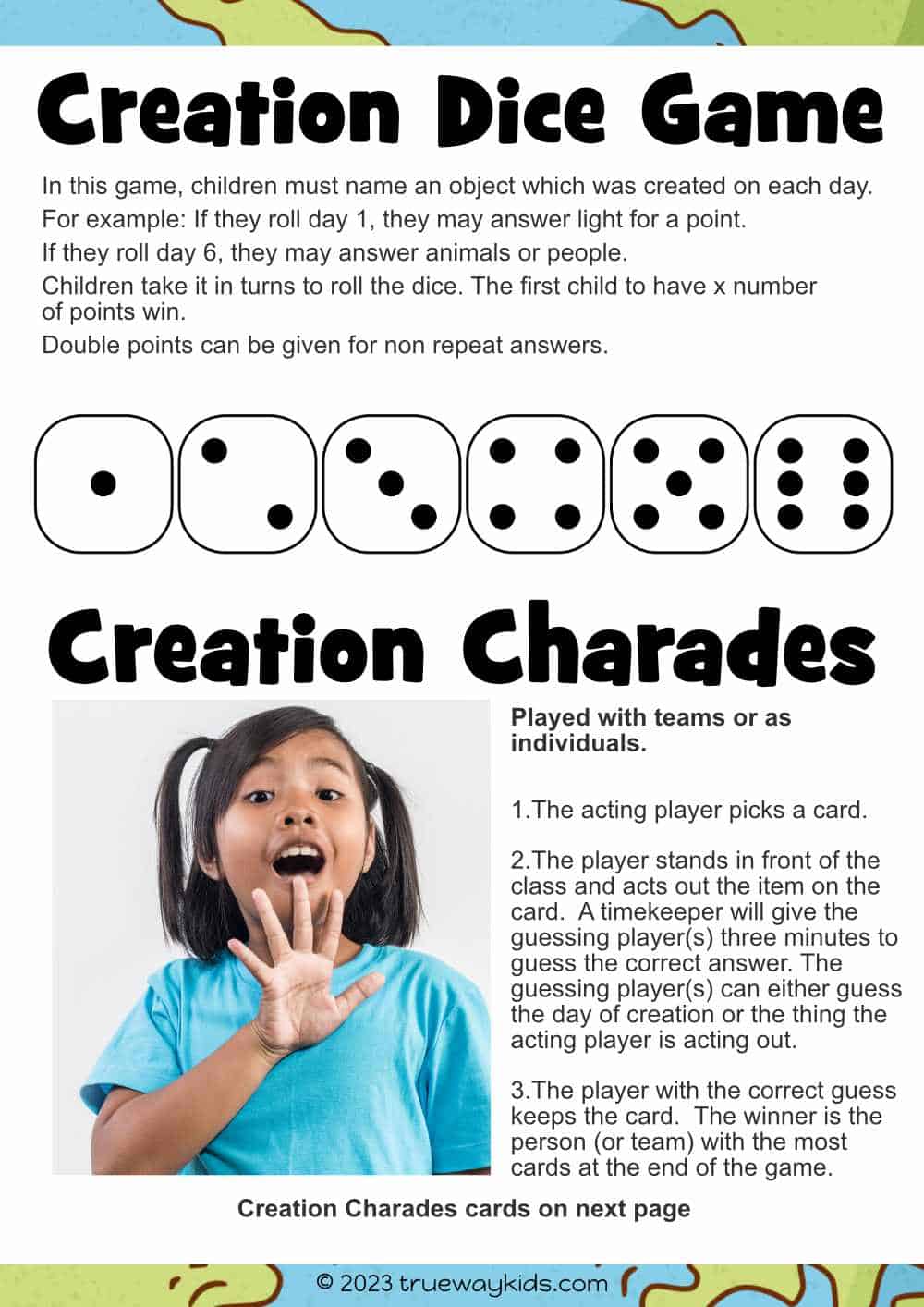 Creation Bible lesson for children 5 - 10 years old - Trueway Kids