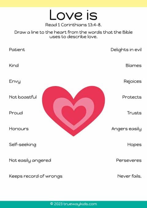 Love Bible lesson for Kids - Trueway Kids