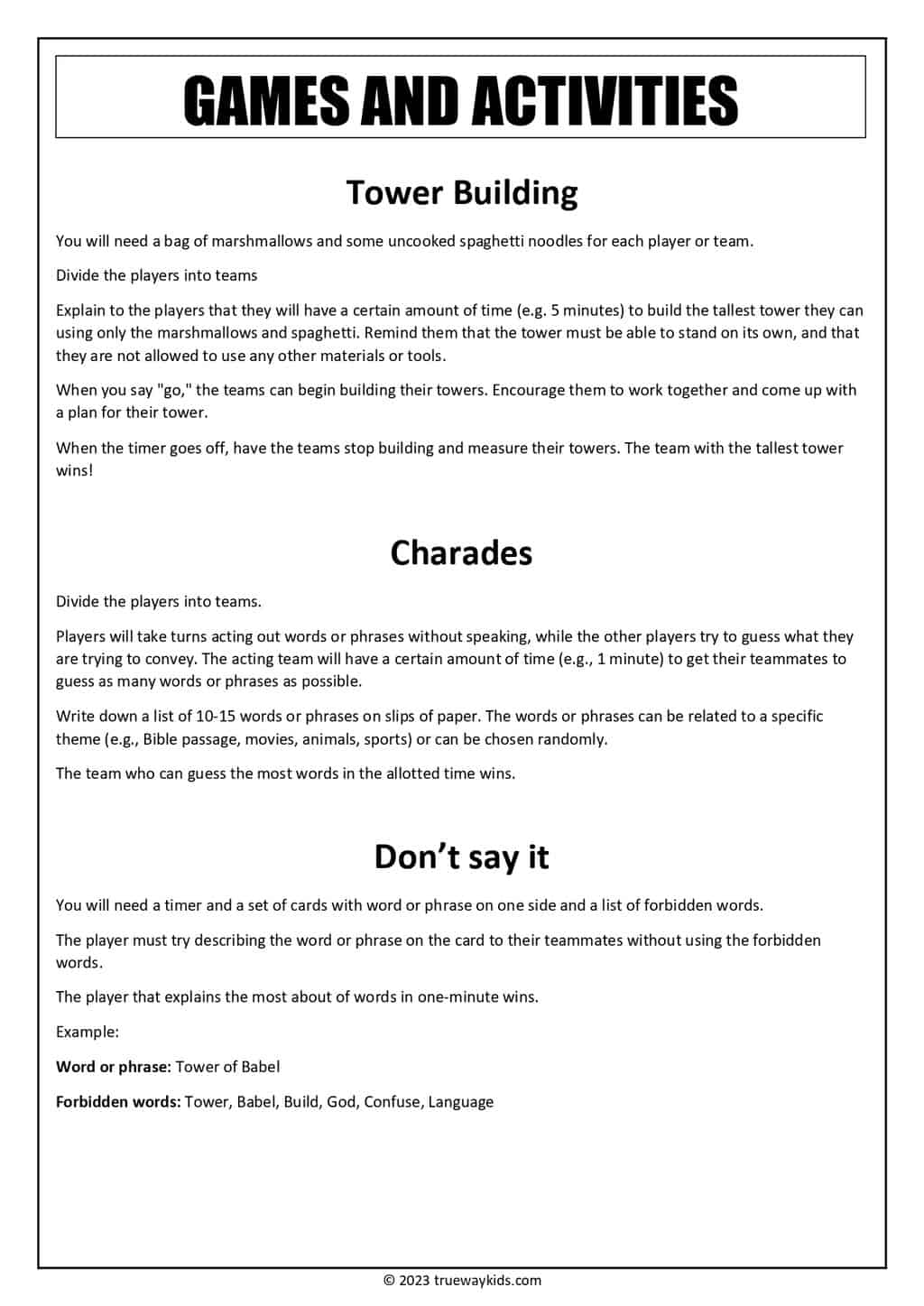 The Tower of Babel - Genesis 11 (Bible lesson for teens) - Trueway Kids