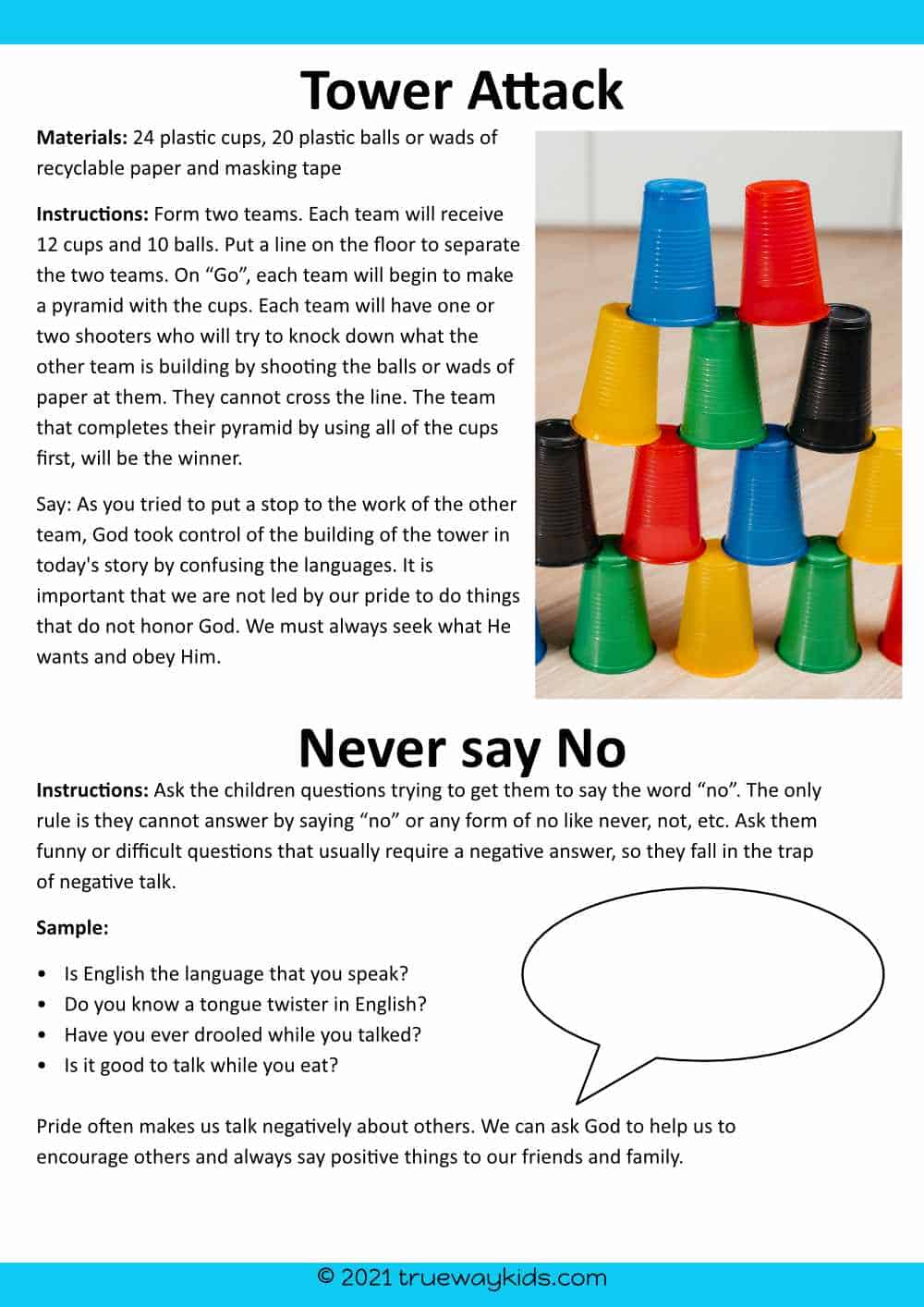 The Tower of Babel (Bible lesson for 5 - 10 year old) - Trueway Kids