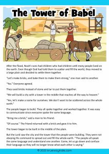 The Tower of Babel (Bible lesson for 5 - 10 year old) - Trueway Kids