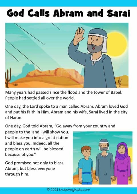 God Calls Abram And Sarai (5-10 year old pack) - Trueway Kids