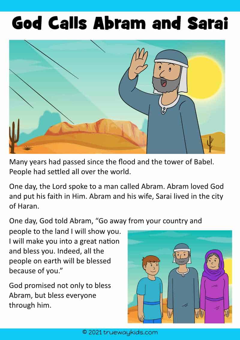 God Calls Abram And Sarai (5-10 year old pack) - Trueway Kids