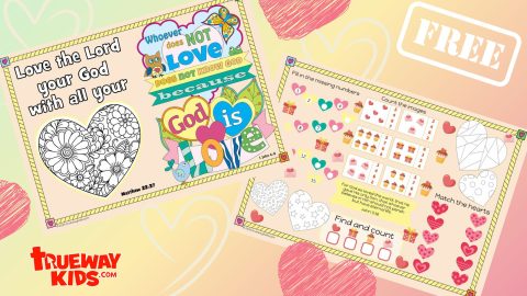 Valentines day (love) Bible handout for kids - Free Printable - Trueway ...