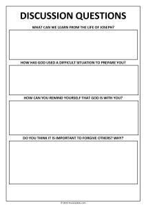 Joseph - Genesis 37-50 (Bible lesson for teens) - Trueway Kids