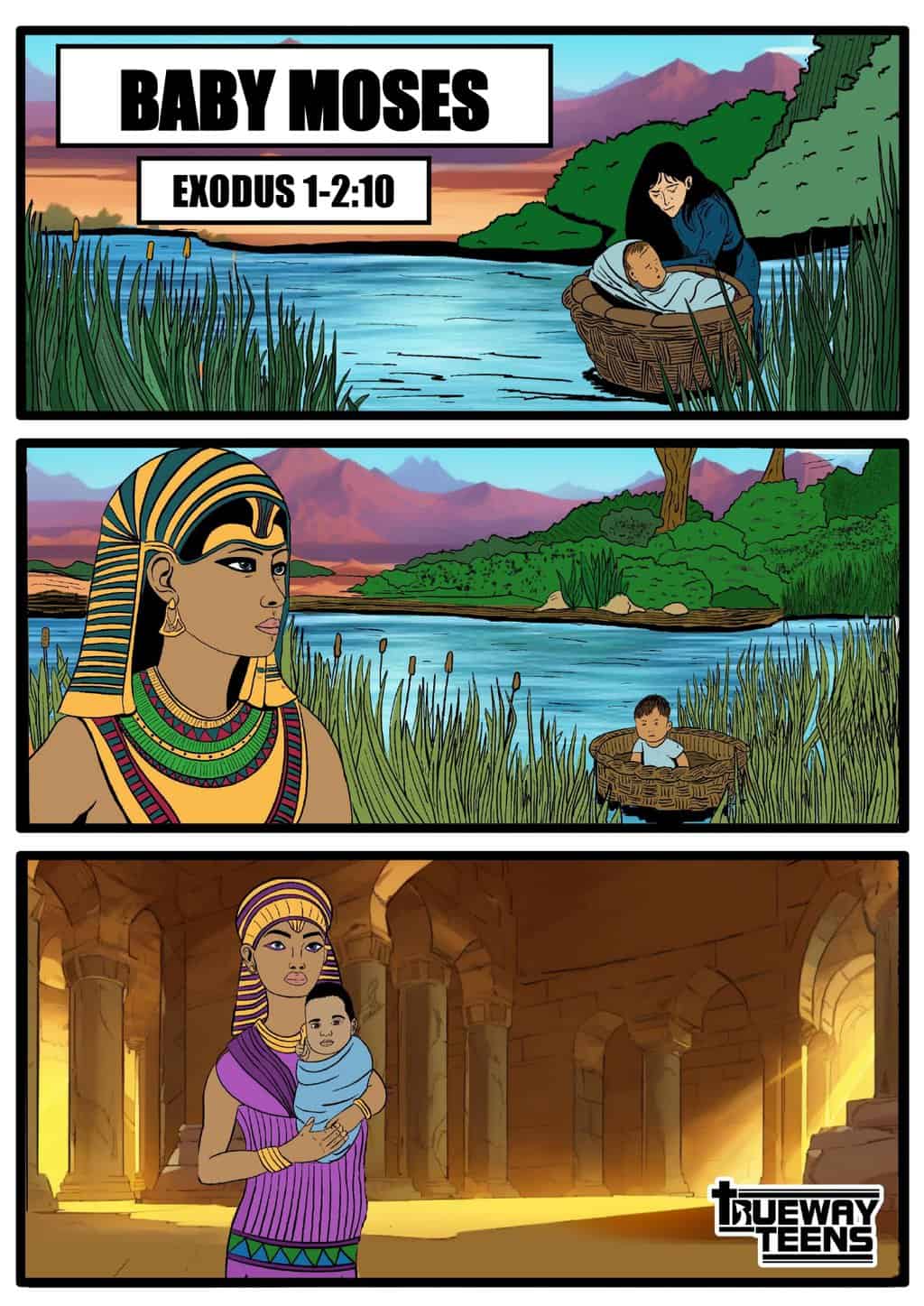Baby Moses - Exodus 1-2 (Bible lesson for teens) - Trueway Kids