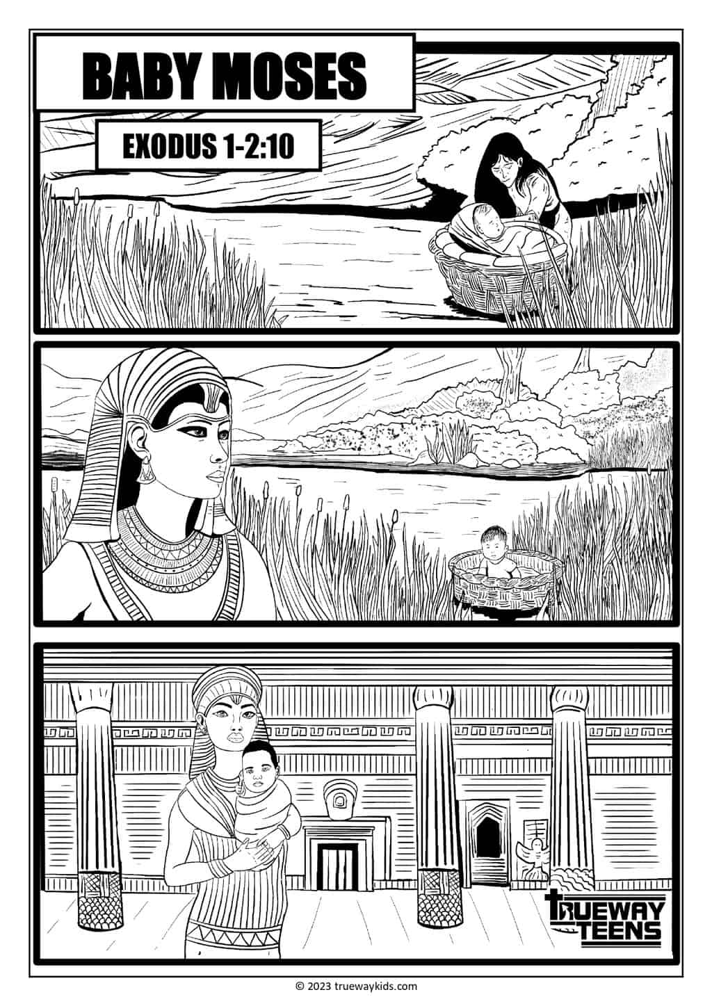 Baby Moses - Exodus 1-2 (Bible lesson for teens) - Trueway Kids