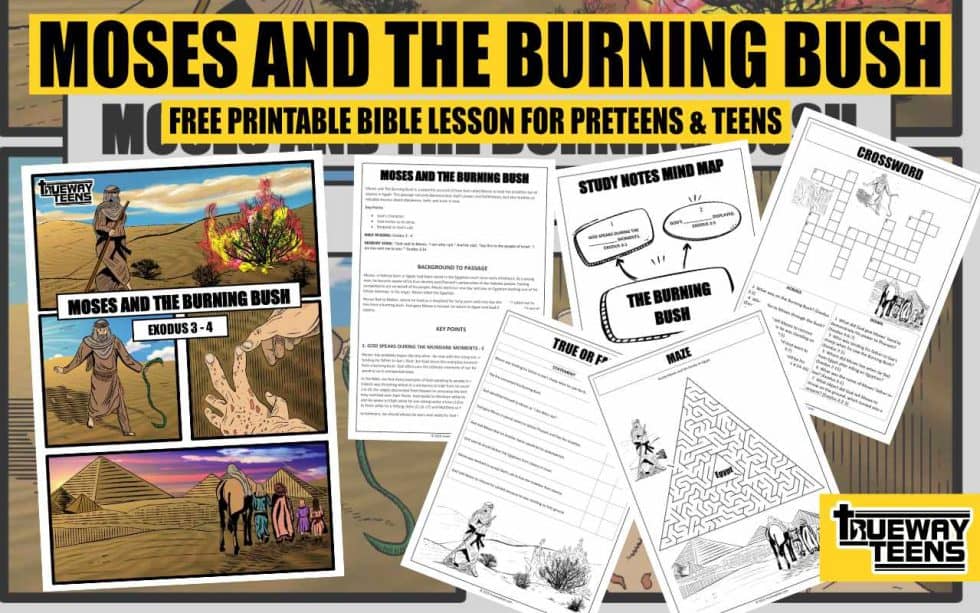 Moses and the Burning Bush - Exodus 3 - 4 (Bible lesson for teens ...