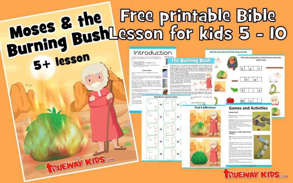 Moses and the Burning Bush - Bible lesson (5-10 year old Bible lesson ...