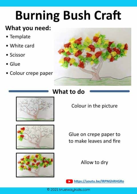 Moses and the Burning Bush - Bible lesson (5-10 year old Bible lesson ...