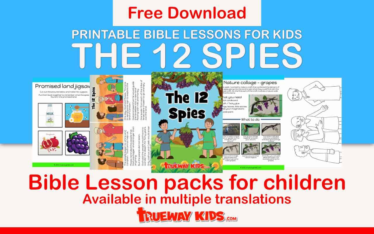 The 12 spies and the promised land - Free Bible lesson for kids ...