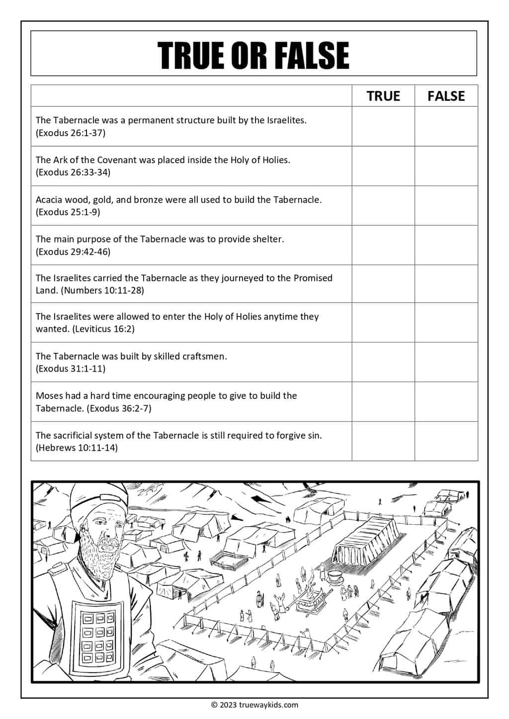 The Tabernacle - Exodus 25 - 27 (Bible lesson for teens) - Trueway Kids