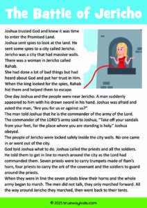 The Battle of Jericho - (5-10 year old Bible lesson pack) - Trueway Kids