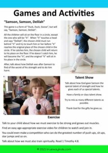 Samson (5-10 year old Bible lesson pack) - Trueway Kids