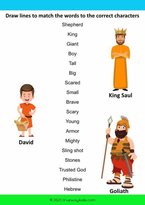 David and Goliath - (5-10 year old Bible lesson pack) - Trueway Kids