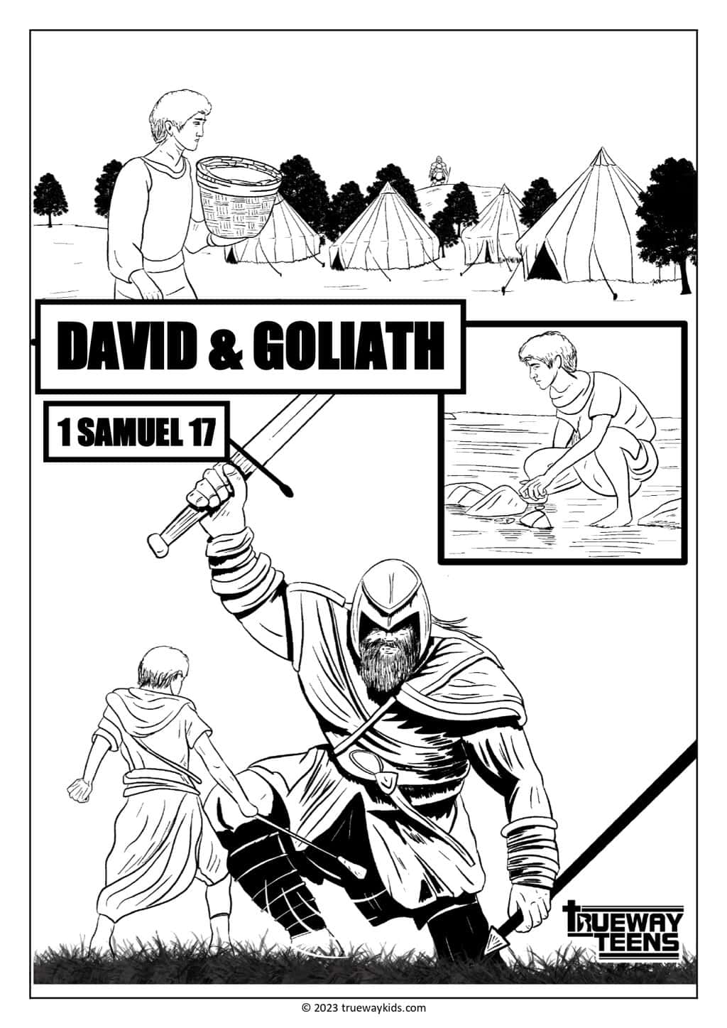 David and Goliath - 1 Samuel 17 (Bible lessons for teens) - Trueway Kids