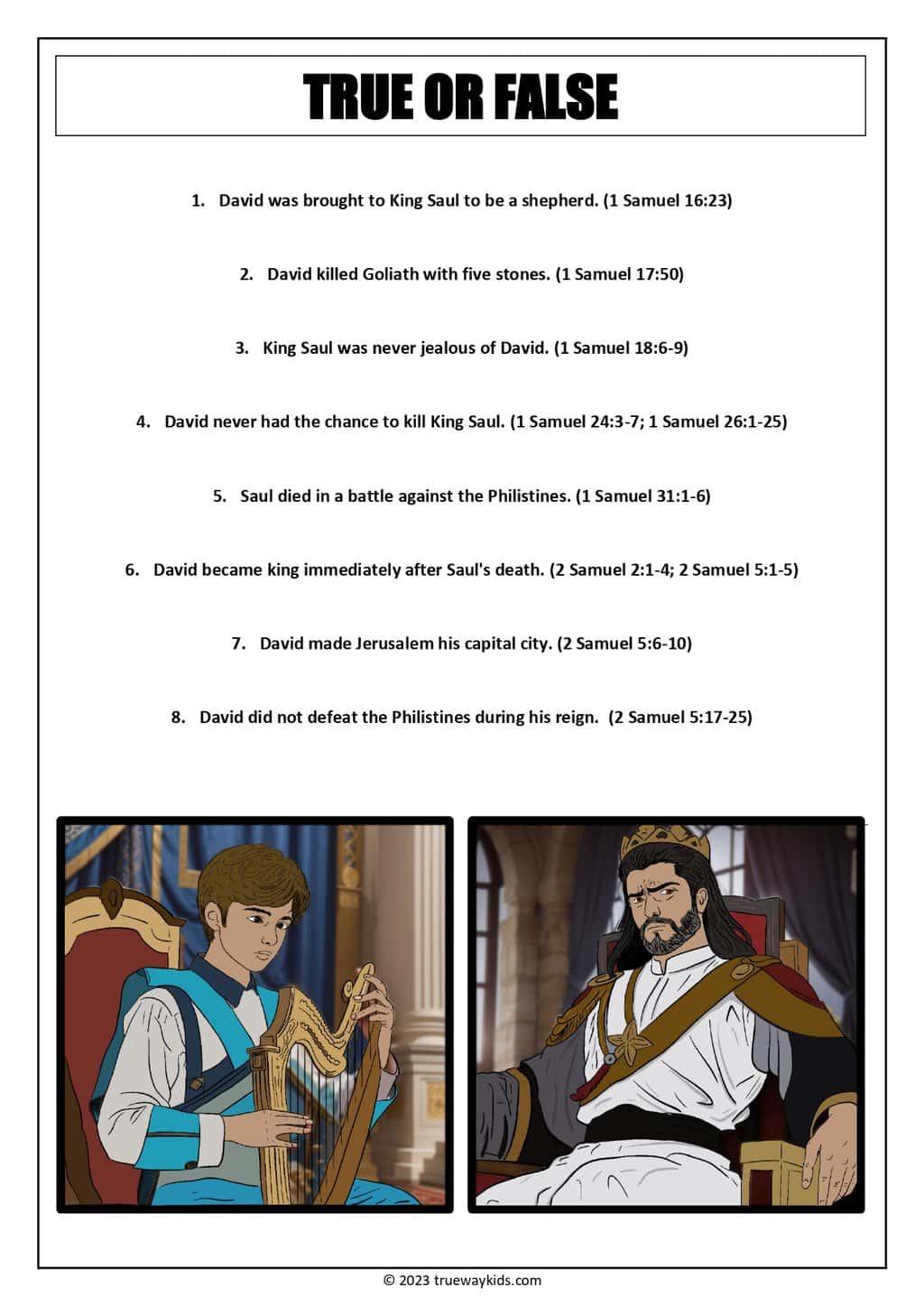 David waits to be King - (Bible lessons for teens) - Trueway Kids