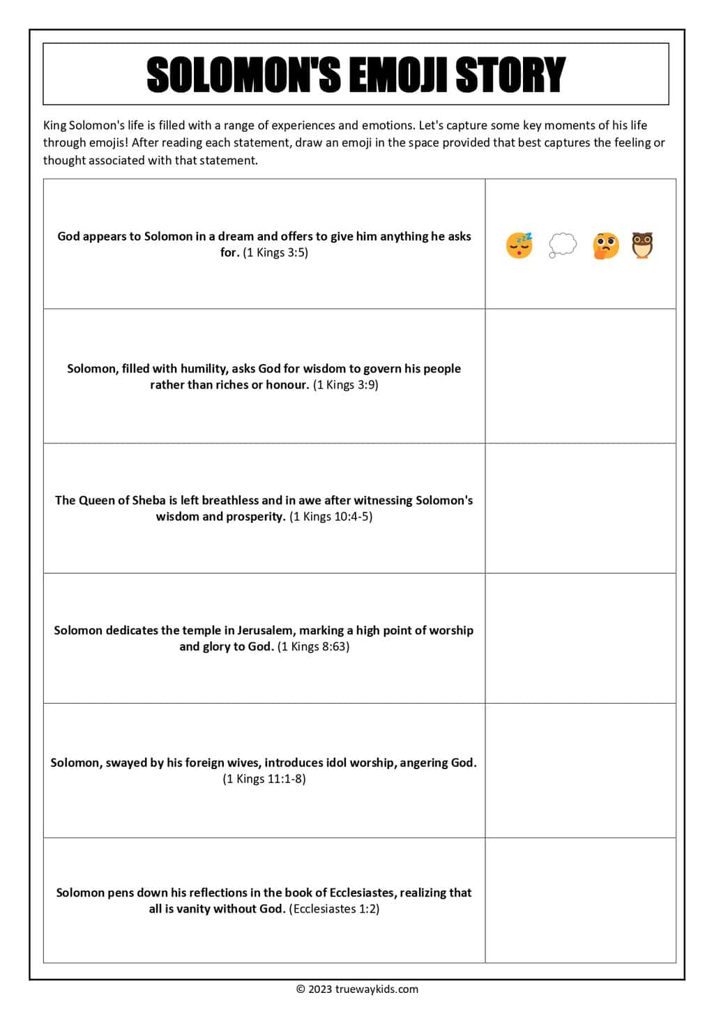 King Solomon - (Bible lessons for teens) - Trueway Kids