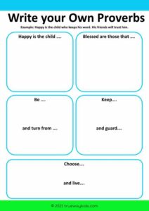 Proverbs - (5 – 10 year old lesson Bible pack) - Trueway Kids