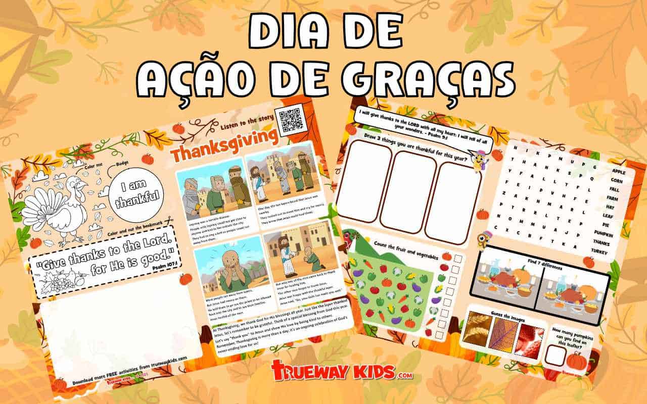 Dia deAção de Graças - Folheto - Trueway Kids
