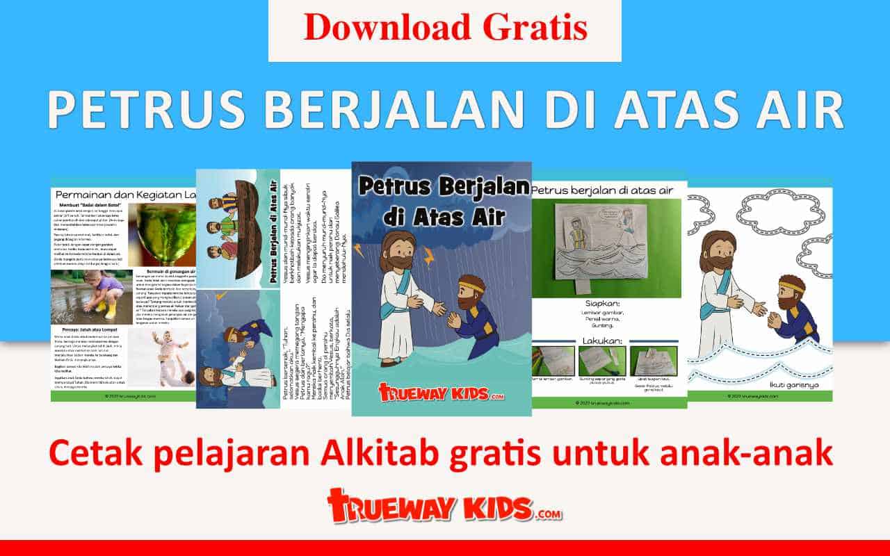 Petrus Berjalan di Atas Air (pelajaran Alkitab untuk anak-anak ...