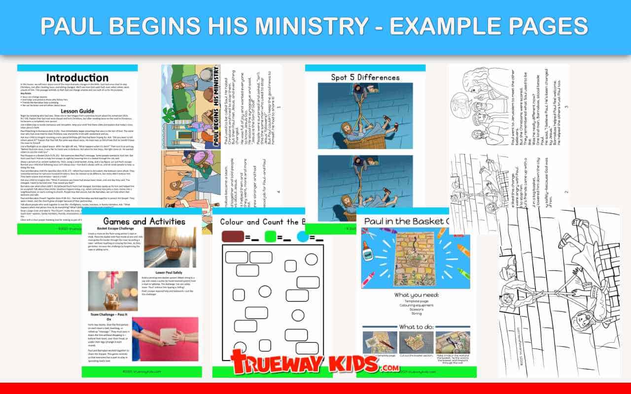 Paul Begins his Ministry - Acts 9 - Bible lessons for kids - Trueway Kids