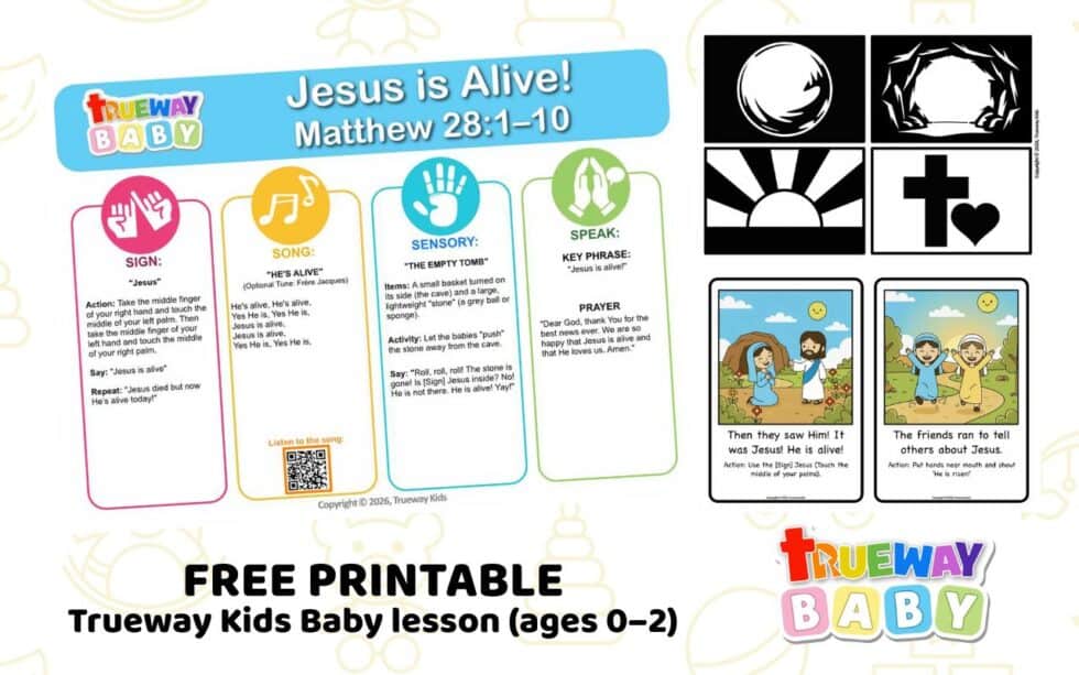 Jesus Is Alive Baby Bible Lesson (Matthew 28) | Easter for Babies ...