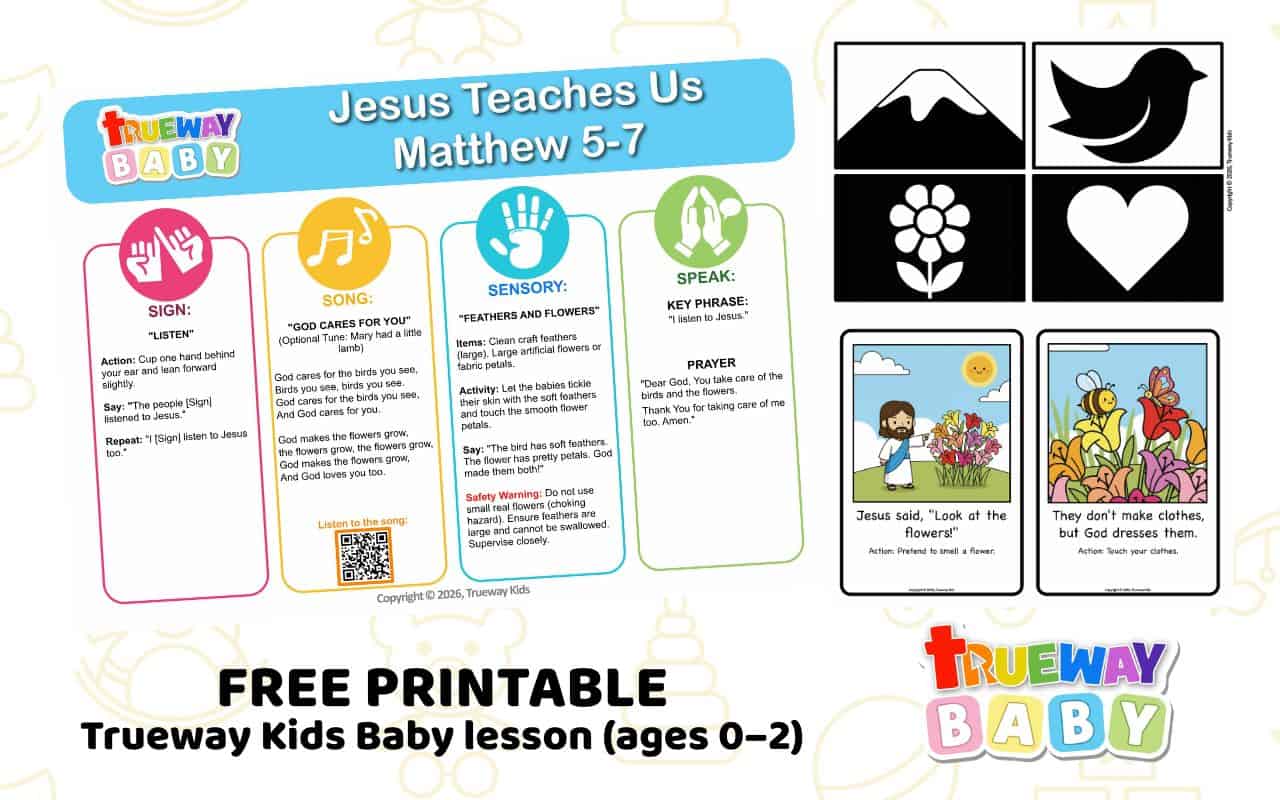 Jesus Teaches Us - Sermon on the Mount (Baby Bible Lesson) - Trueway Kids